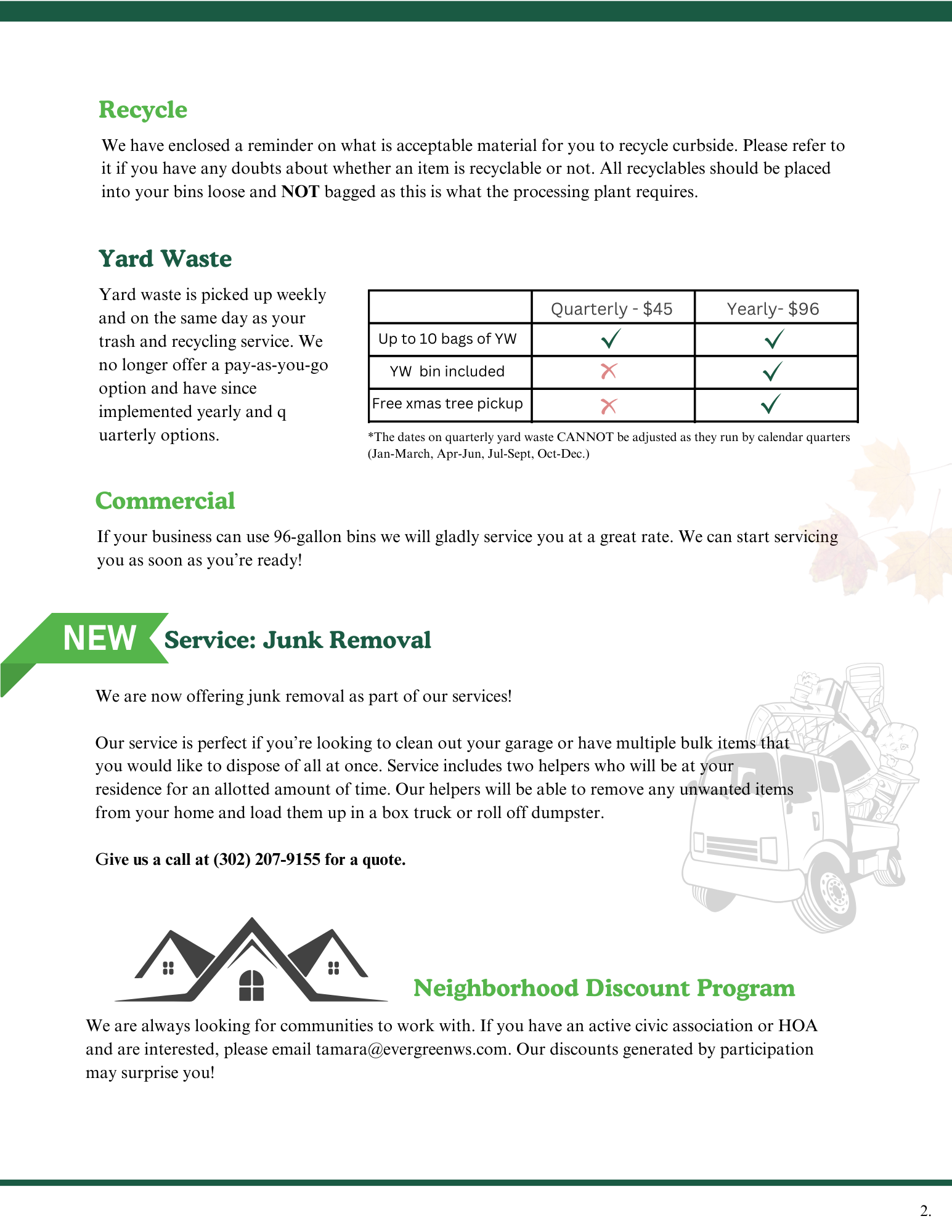 EVERGREEN ’23 FALL NEWSLETTER – Evergreen Waste Services